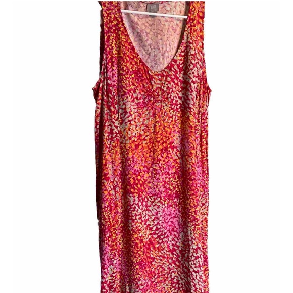 J. Jill | Dresses | J Jill Womens Size 8 Sleeveless Dress Pink Yellow ...